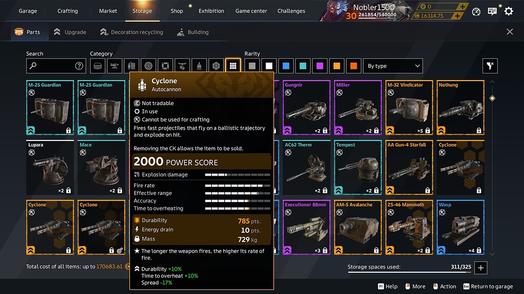 New cyclone upgrade worth abandoning my old cyclone upgrades ...